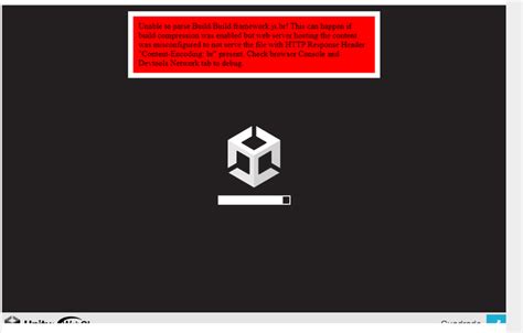 Web Game Error R Unity3d