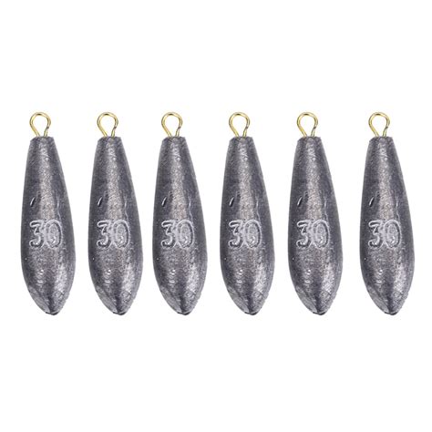 Trolling Weights Torpedo Shaped Body Anti Rust And Durable Waterdrop Shape Ideal For Deep