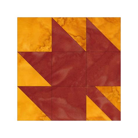 Maple Leaf Quilt Block Pattern Digital Download Modern Patchwork Instant Download Fpp Easy Quilt