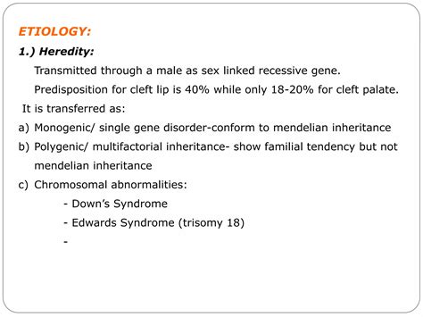 Cleft Lip And Palate Pptx