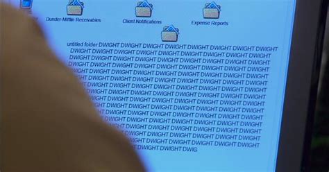 Just Realized That Dwight Isnt Typing In A Word Document He Is Actually Renaming A Folder