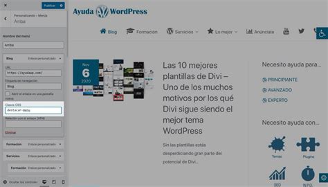 Cómo Destacar Un Elemento Del Menú Con Css Ayuda Wordpress