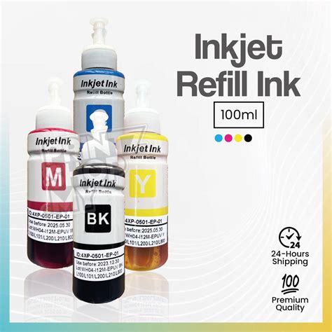 Inkjet Printer Refill Ink Full Set Cyan Magenta Yellow Black