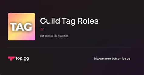 Add Guild Tag Roles Discord Bot The 1 Discord Bot And Discord App List