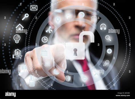 Businessman Working With Cloud Computing Diagram Stock Photo Alamy