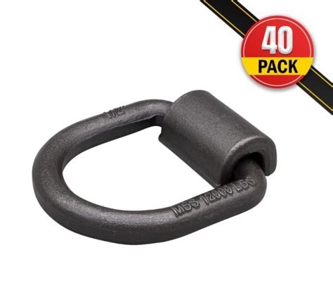 40 Pack 12 Heavy Duty Weld On Forged D Ring 12000 Lbs