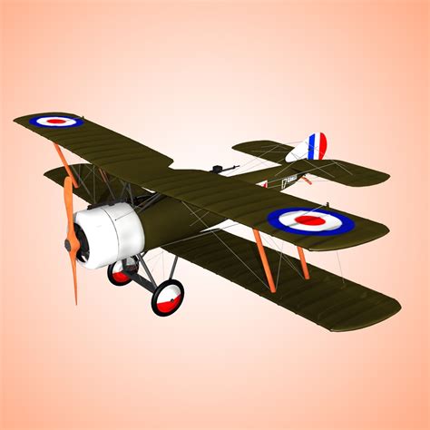 3dsmax Sopwith Strutter Aircraft
