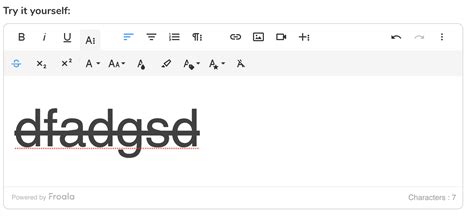 Strikethrough Bug When Font Is Large On Firefox · Issue 3507 · Froala