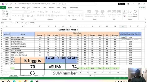 Tutorial Menggunakan Rumus Sum Di Excel Video Pertama Youtube