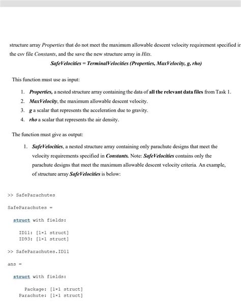 Solved Structure Array Properties That Do Not Meet The