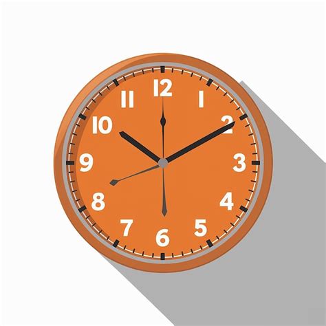 Premium Vector Flat Design Vector Clock On White Background