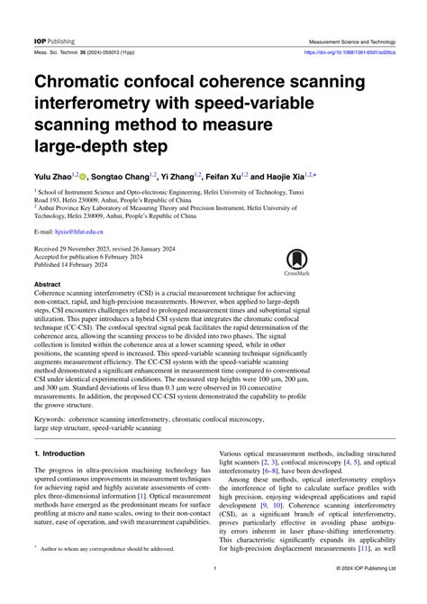 Chromatic Confocal Coherence Scanning Interferometry With Speed