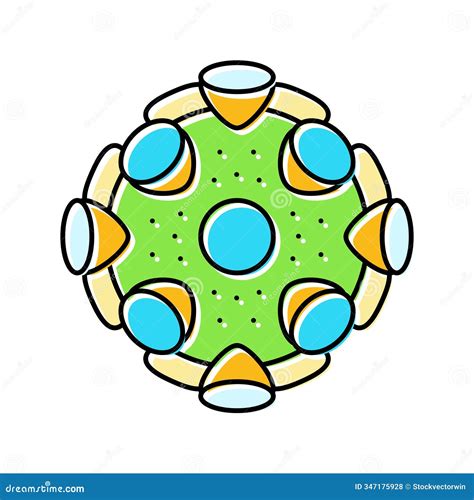 Virus Genetic Engineering Color Icon Vector Illustration Stock Vector