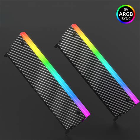 5v 3pin Argb Ram Heatsink Radiator Pc Cooler Addressable Cooling Vest Heat Sink For Ddr2 Ddr3