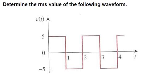 Solved Determine The Rms Value Of The Following Waveform Chegg