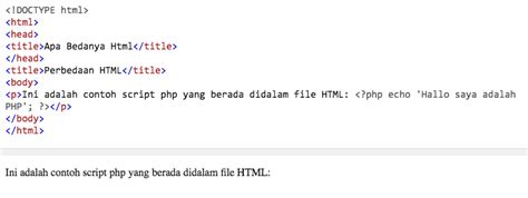 Apa Perbedaan Serta Persamaan HTML Dan PHP
