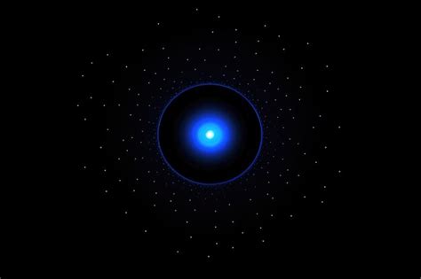 Premium Ai Image Cosmic Matrix Enigmatic Blue Glowing Dot In The Abyss
