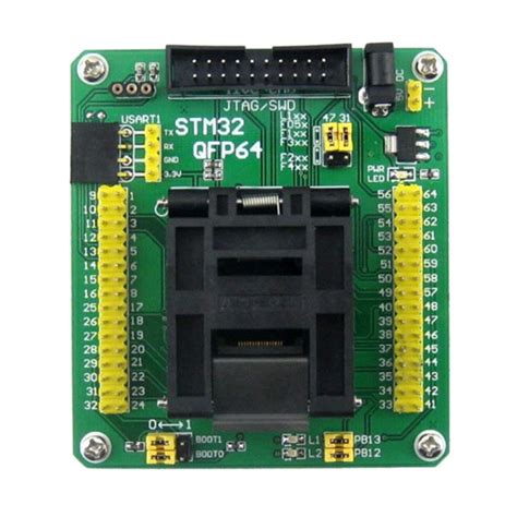 STM32 Programming Adapter Test Socket Conversion Module For LQFP64 Package 0 5mm Pitch Free