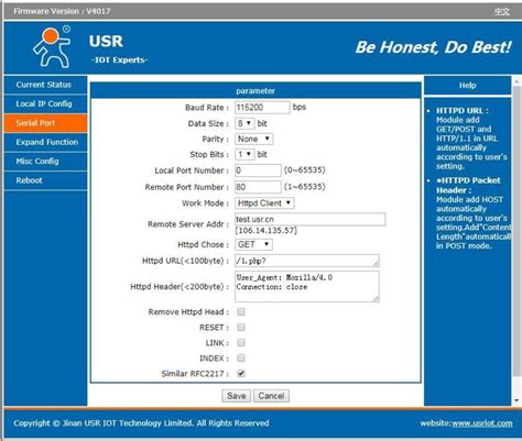 D Client Mode Of Ethernet Module Usr Tcp232 T2 Pusr Iot