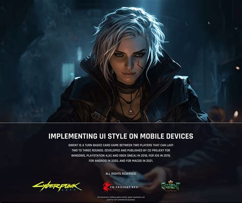 Ui Implementation Cyberpunk 2077 Style In Gwent Behance
