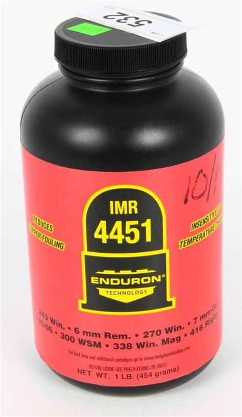 1 Lb Of Imr 4451 Rifle Powder