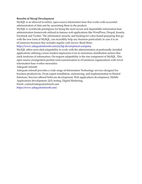 Ppt Benefits Of Mysql Development Powerpoint Presentation Free