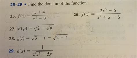Solved Find The Domain Of The Function Fxx4x2 9