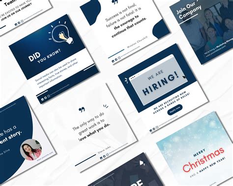 25 Linkedin Post Templates Dark Blue Style Linkedin Template Business