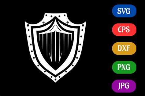 Shield Svg Eps Dxf Png  Silhouette Graphic By Creative Oasis