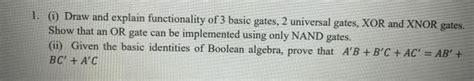 Solved 1 I Draw And Explain Functionality Of 3 Basic