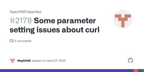 Some Parameter Setting Issues About Curl Issue OpenFAST Openfast GitHub