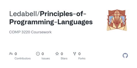 GitHub Ledabell Principles Of Programming Languages COMP Coursework