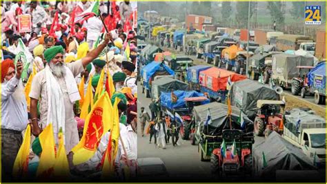 30k Farmers 800 Trucks Buses Private Vehicles To Reach Delhi To