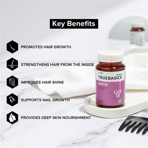 Truebasics Biotin 10000 Mcg 60 Tablets Unflavoured At Best Price In