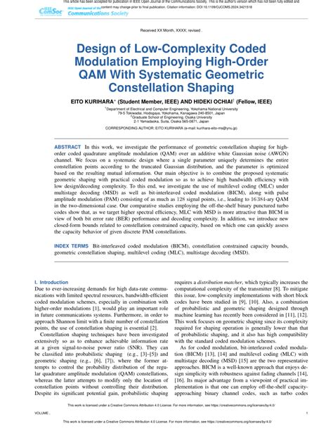 Pdf Design Of Low Complexity Coded Modulation Employing High Order