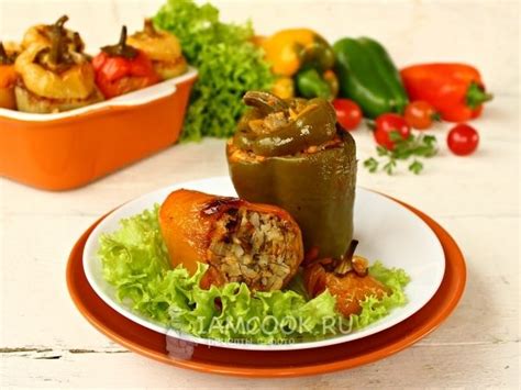 Перец фаршированный мясом и рисом в духовке — рецепт с фото Stuffed Peppers Ethnic Recipes