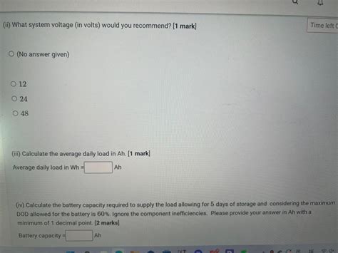 Solved A Stand Alone Pv System Is Being Designed For An