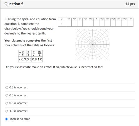 Question 5using The Spiral And Equation Fromquestion