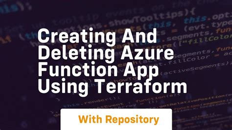 Creating And Deleting Azure Function App Using Terraform Youtube