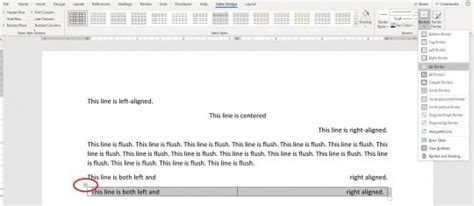 How To Apply Both Left And Right Alignment By Using A Table In Microsoft Word TechRepublic