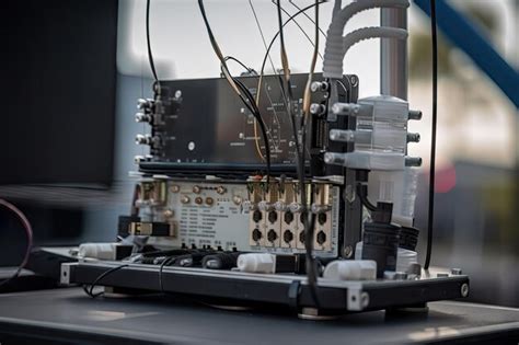 Premium Photo Closeup Of G Antenna With Cables And Other Hardware Visible Created With