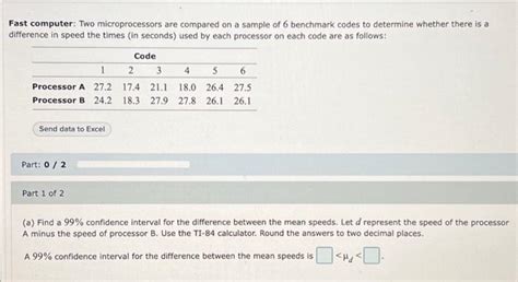 Solved Fast Computer Two Microprocessors Are Compared On A