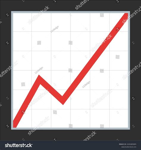 Chart Increasing Vector Flat Emoji Icon Stock Vector Royalty Free