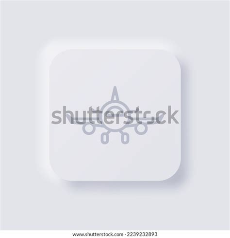 Airplane Icon White Neumorphism Soft Ui Stock Vector Royalty Free 2239232893 Shutterstock