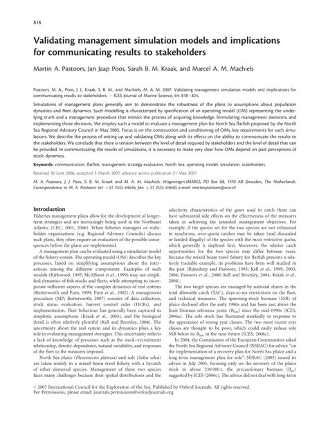 Pdf Validating Management Simulation Models And Implications For