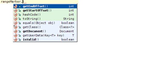what does green color background in code complete mean ides support intellij platform