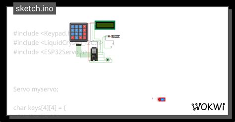 Keypad Lock Wokwi Esp32 Stm32 Arduino Simulator