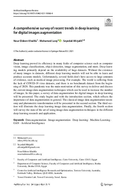 Pdf A Comprehensive Survey Of Recent Trends In Deep Learning For Digital Images Augmentation
