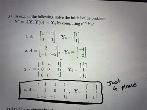 Solved In Each Of The Following Solve The Initial Value Chegg