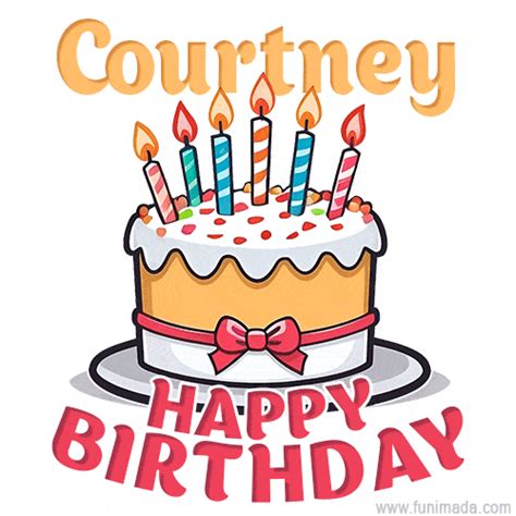 Happy Birthday Courtney Animated Greeting Card Download On